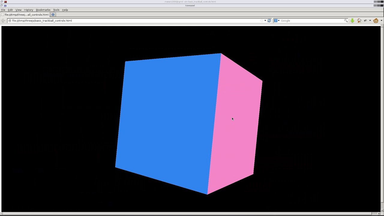Basic Trackball Camera Controls with Threejs HTML5 3D Rotation Tutorial