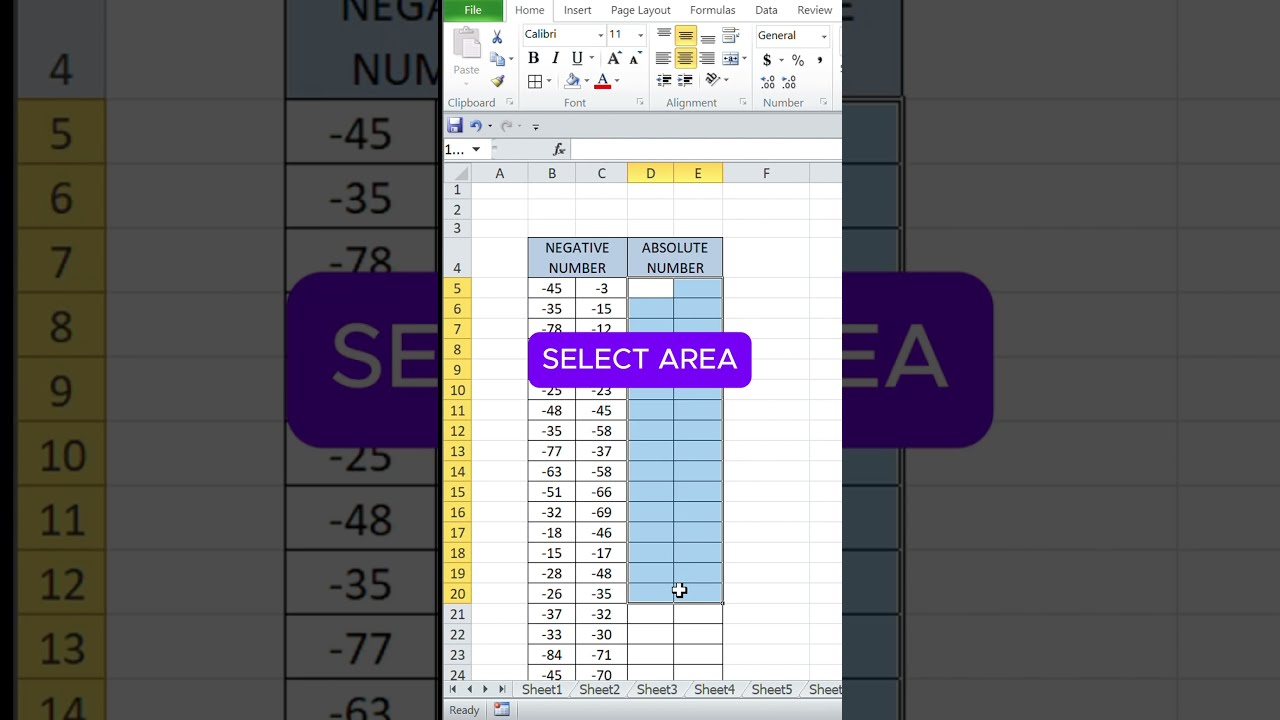 Excel ABS function | how use abs function in excel #excel #ABS