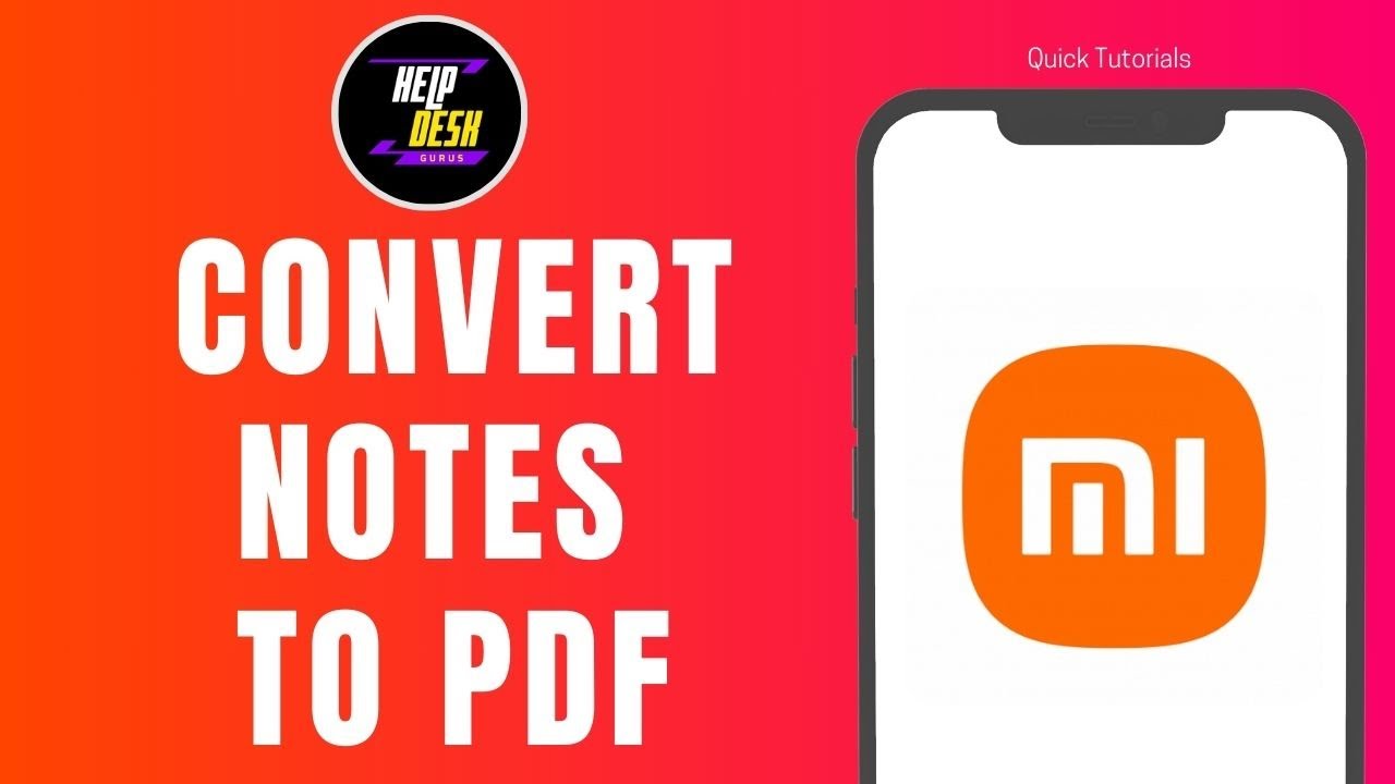 How to convert Redmi notes to PDF