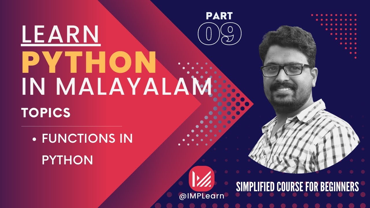 Functions in python | Learn Python in Malayalam | Lecture 9