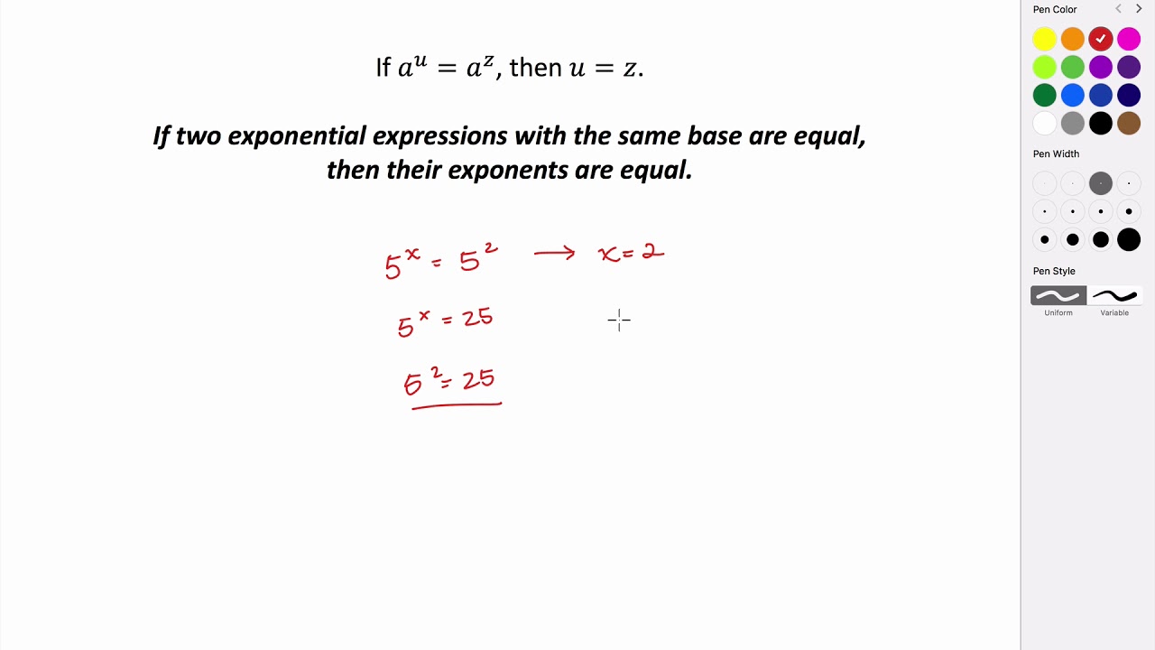 Solving Exponential Equations with the Same Base