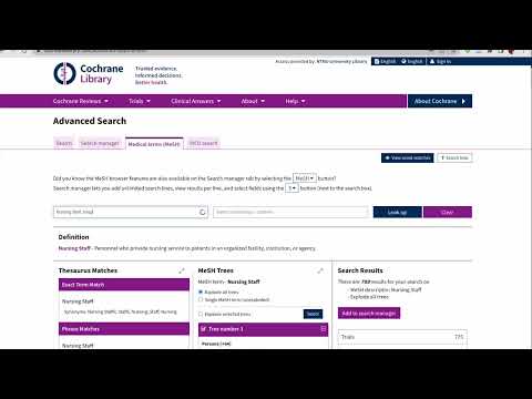 Cochrane Library – Systematiske litteratursøk