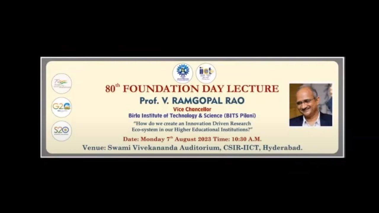 80th CSIR - IICT Foundation Day Celebrations 2023