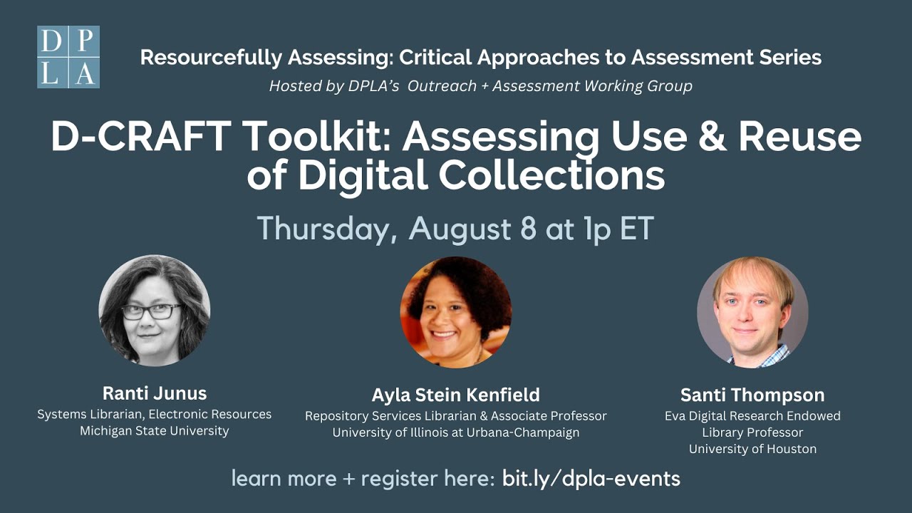 D-CRAFT Toolkit — assessing use & reuse of digital collections