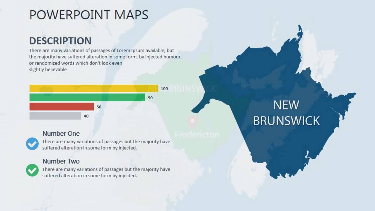 New Brunswick Canada PowerPoint maps