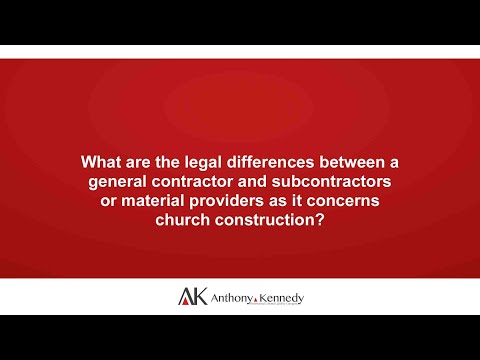 What are the legal differences between a general contractor and subcontractors or material...