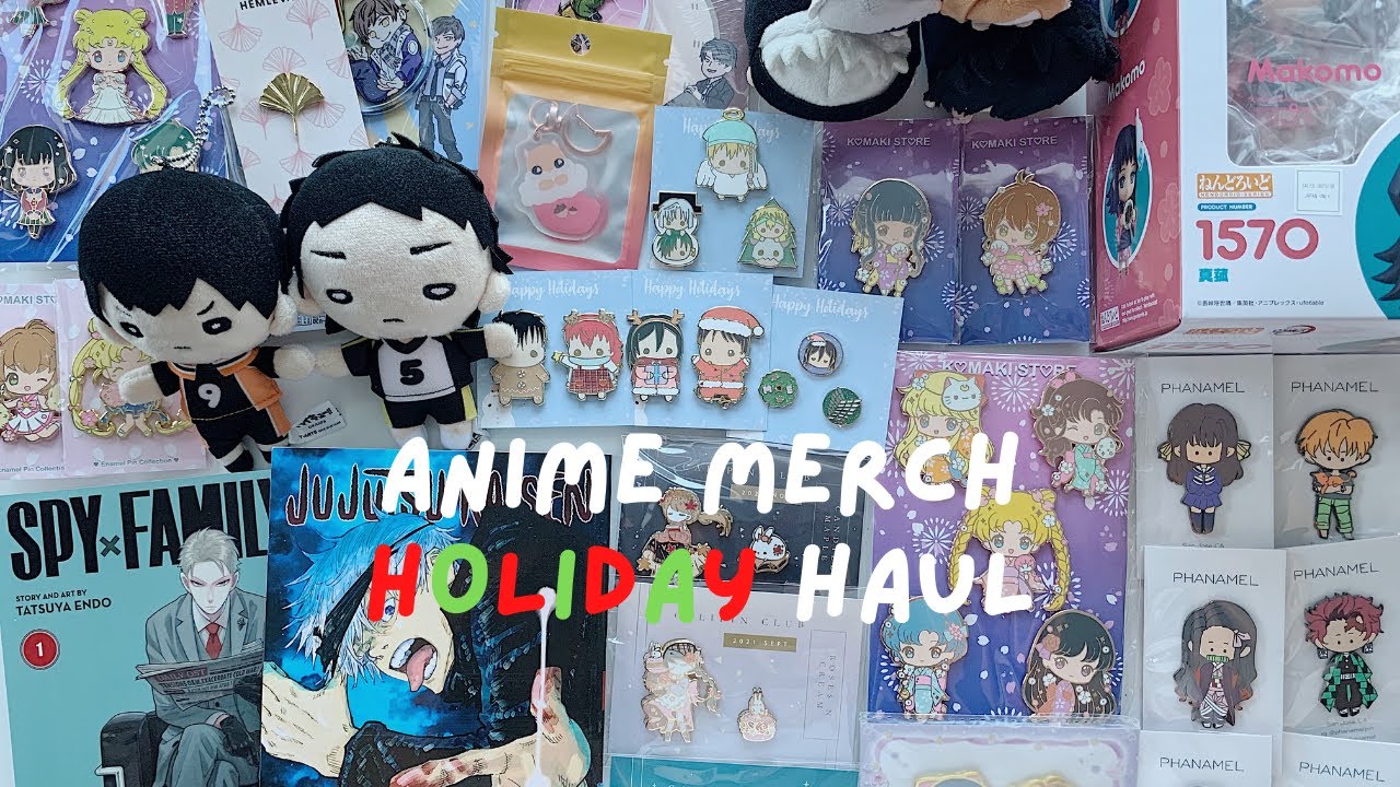 anime merch holiday haul (& building my enamel pin collection!) ✧