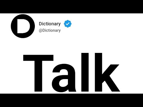 Talk Meaning In English