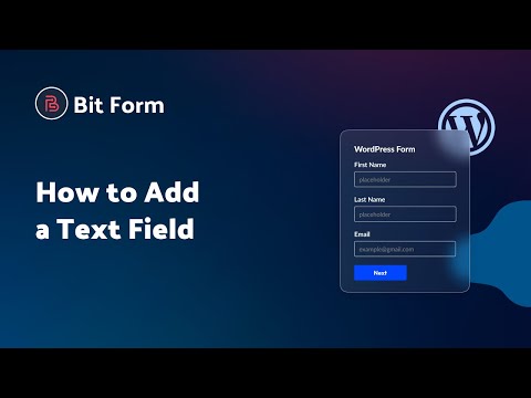 How to Add and Customize a Text Field in Bit Form (Step-by-Step Tutorial)