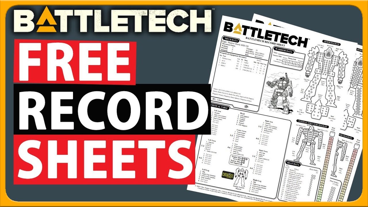 BATTLETECH:  Print any Record Sheet  |  MegaMekLab
