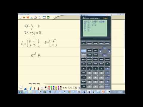 Technology in College Algebra - Linear Systems of Equations - Inverse Matrix Method - TI-82