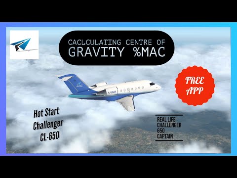 Hot Start Challenger 650 | Weight & Balance: C of G %MAC for Trim Index | X-Plane 11