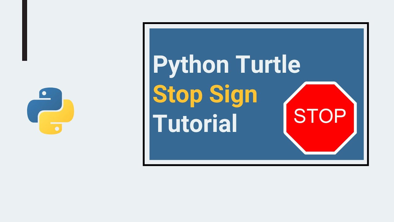 python turtle graphics tutorial: How to draw a stop sign