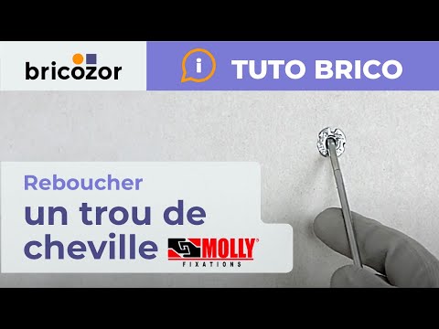 Comment reboucher un trou de cheville Molly dans une plaque de plâtre ? Tuto Bricozor