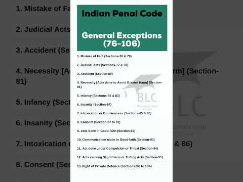 General Exceptions section (76 - 106) #ipc #indianpenalcode1860 #indianpenalcode
