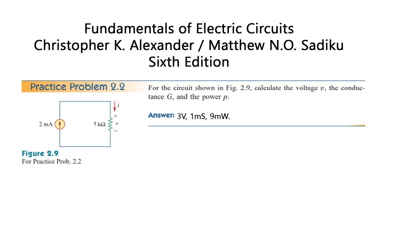 Practice Problem 2 2 fundamentals of electric circuits