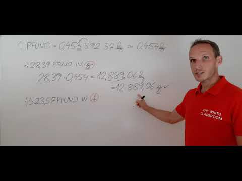 ALTE MAßEINHEITEN - 1 Pfund (pound) ~ 0,454 kg - UMWANDLUNGSBEISPIEL 3 (ADVANCED)