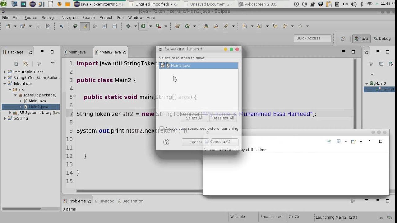 25 Java advanced StringTokenizer