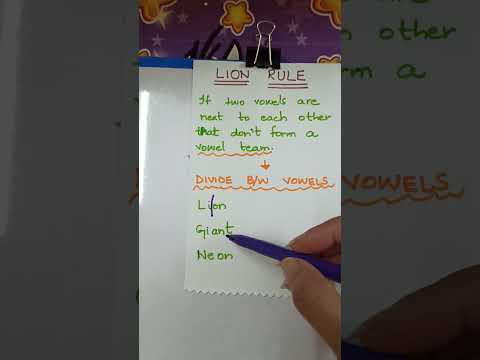 Lion Spellings Rule with Examples