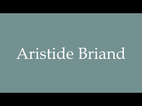 How to Pronounce ''Aristide Briand'' Correctly in French