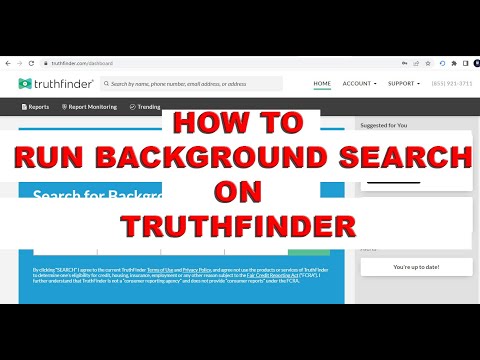 How to Background search on Truthfinder