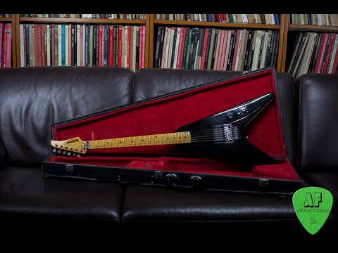 Kramer Vanguard Series 1982 Black Flying V-Style -VIDEO- | Reverb