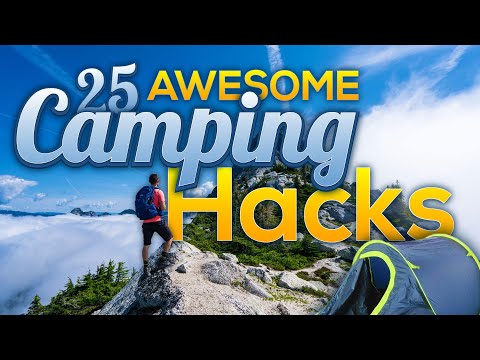 25 Camping Hacks! that every camper should know. Grow your outdoor skills with these tips & tricks!