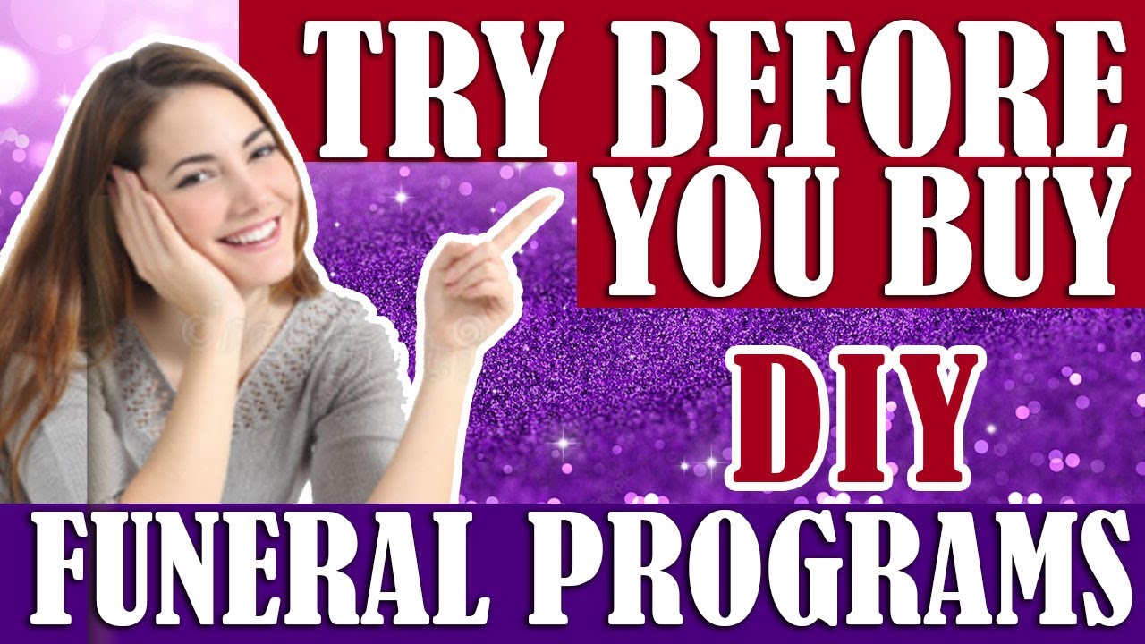 DIY Funeral Programs - Try Before You Buy Funeral Program Template