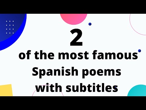 Spanish lessons: Spanish poetry with English subtitles