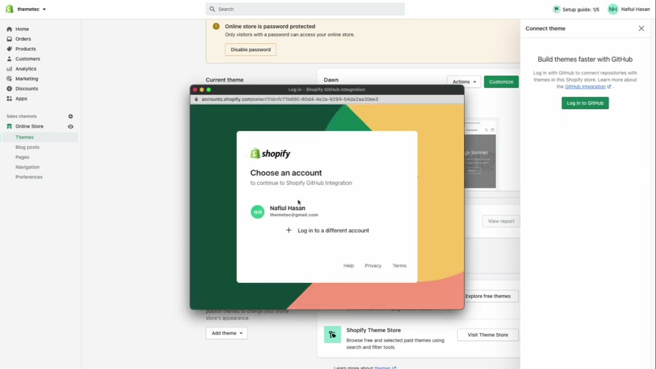 Shopify github Integration - Shopify Theme Github