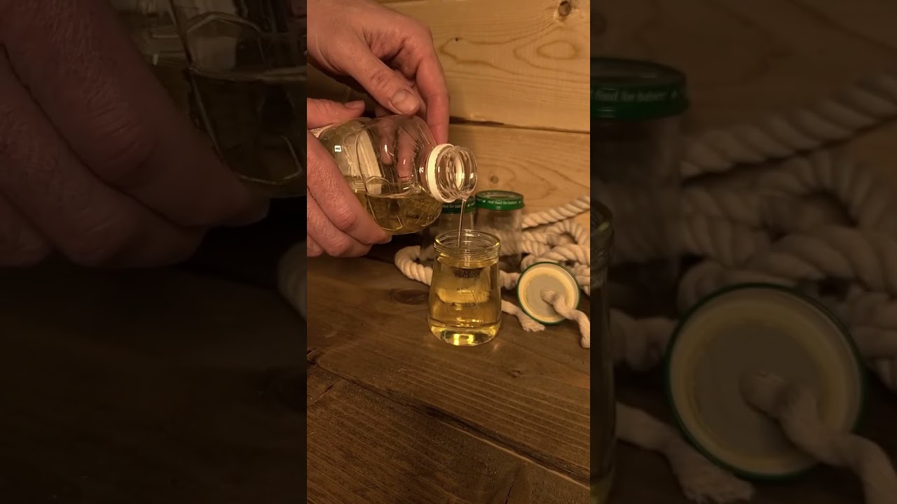 Baby food jar oil lamp 🔥