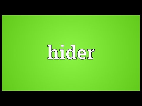 Hider Meaning