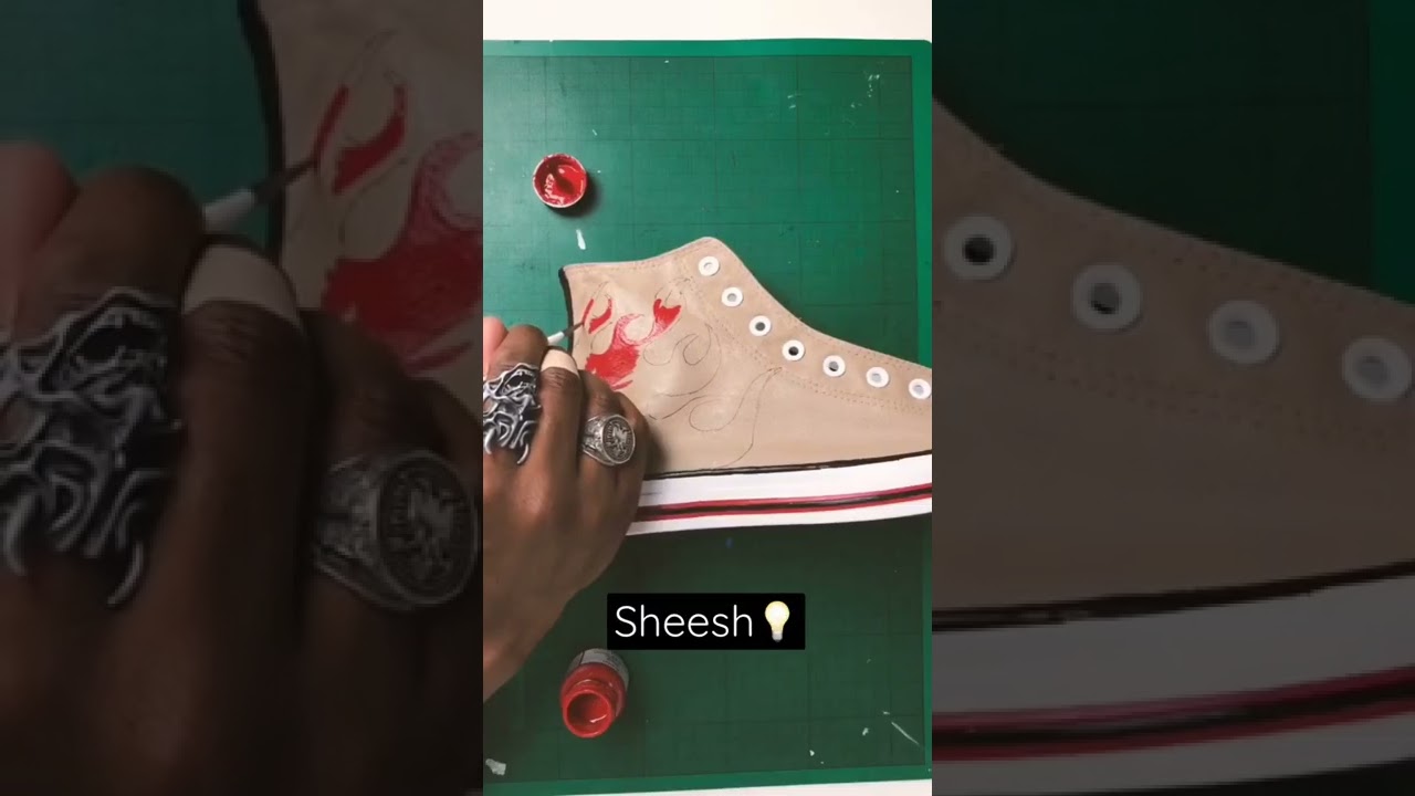 How to apply a design on converse💎  ,Apply clearly.!#sneakerheads  #customshoes #sneakers