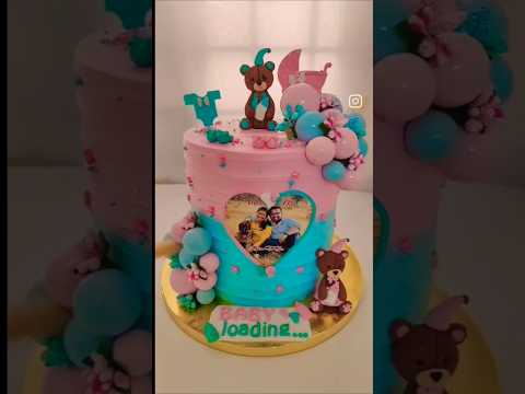 Making a Baby Shower Cake | Baby Loading ๐๐ #babyshowercake #cakereel #shorts #inlovewithicing
