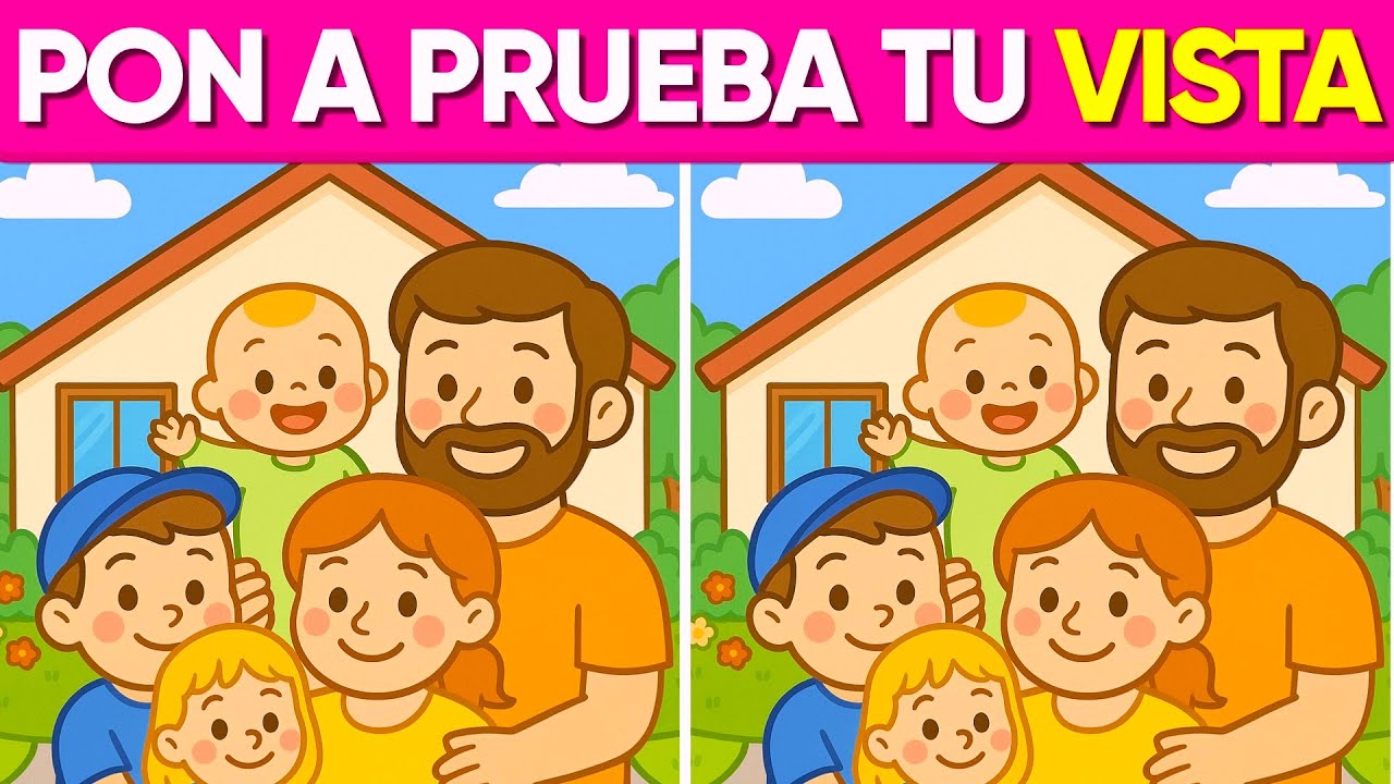 Encuentra las 3 Diferencias 🏠❤️🧒🏻 ¿Eres un Maestro Visual? 🧠 MENTAL QUIZ