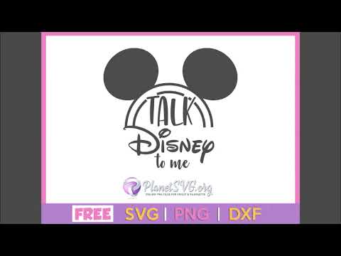 Talk Disney To Me SVG Free Download Cut File for Cricut Silhouette Mickey Ears PNG Clipart