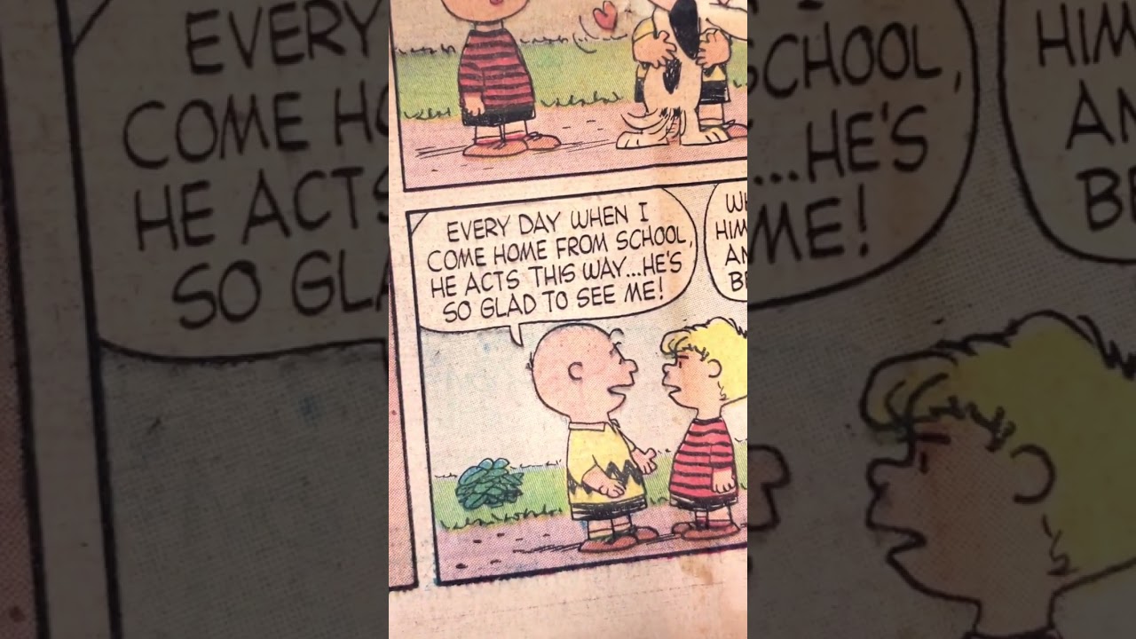Charlie Brown comes home to Snoopy - Peanuts Comic Strip from January 12, 1957 | CollectPeanuts.com