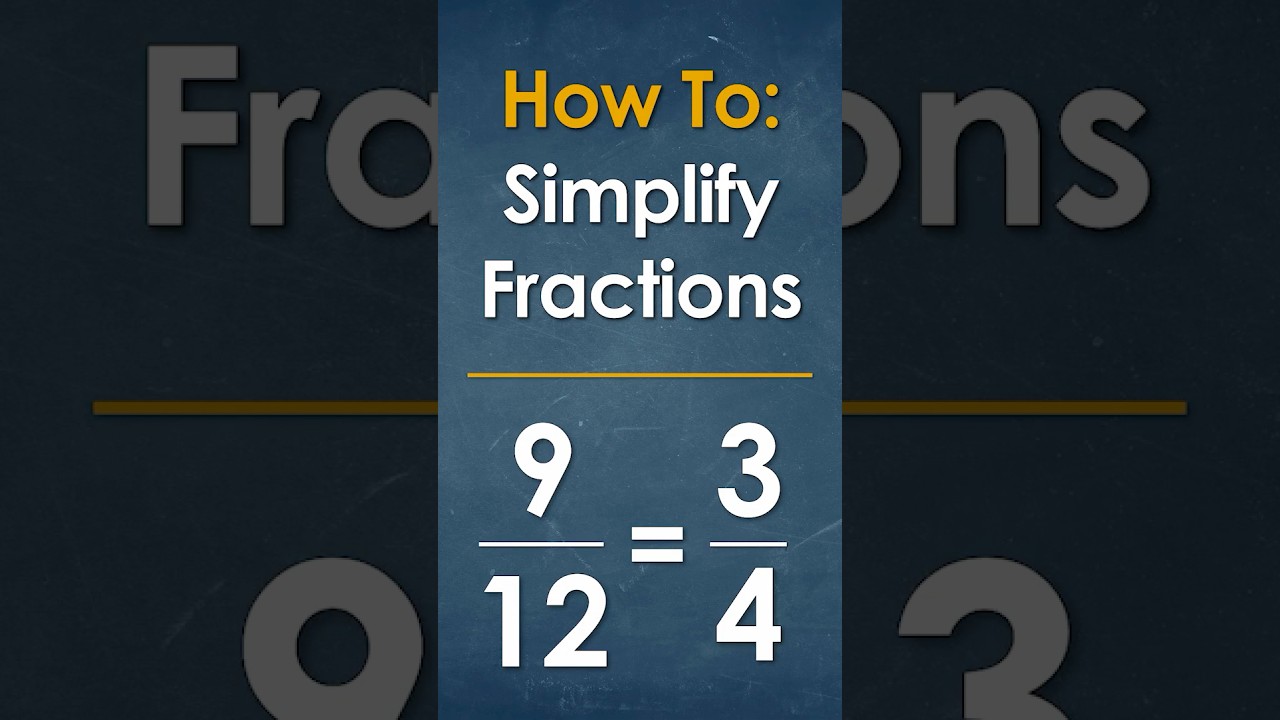 How to Simplify Fractions