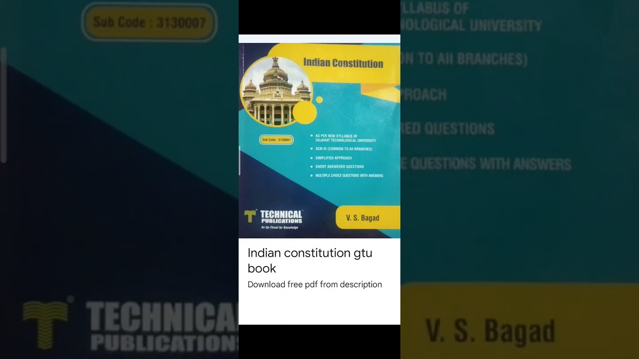 Indian constitution/gtu/BE/sem 3/engineering book pdf