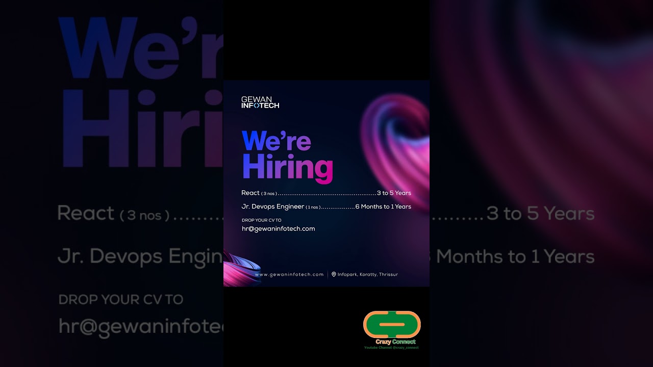 Hiring for Jr. DevOps Engineer