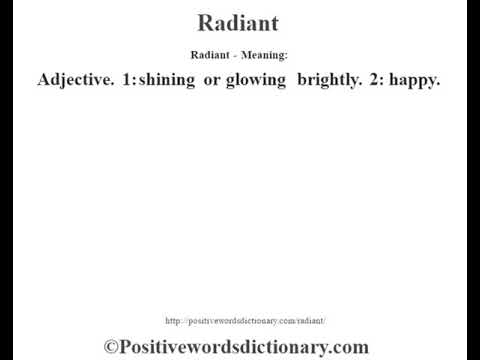 Radiant definition | Radiant meaning
