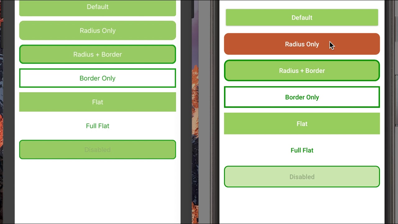 The effect changing to flat button for Xamarin.Forms
