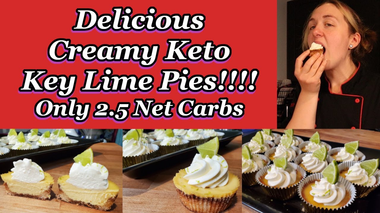 Keto Key Lime Pies with Homemade Keto Sweetened Condensed Milk Recipe