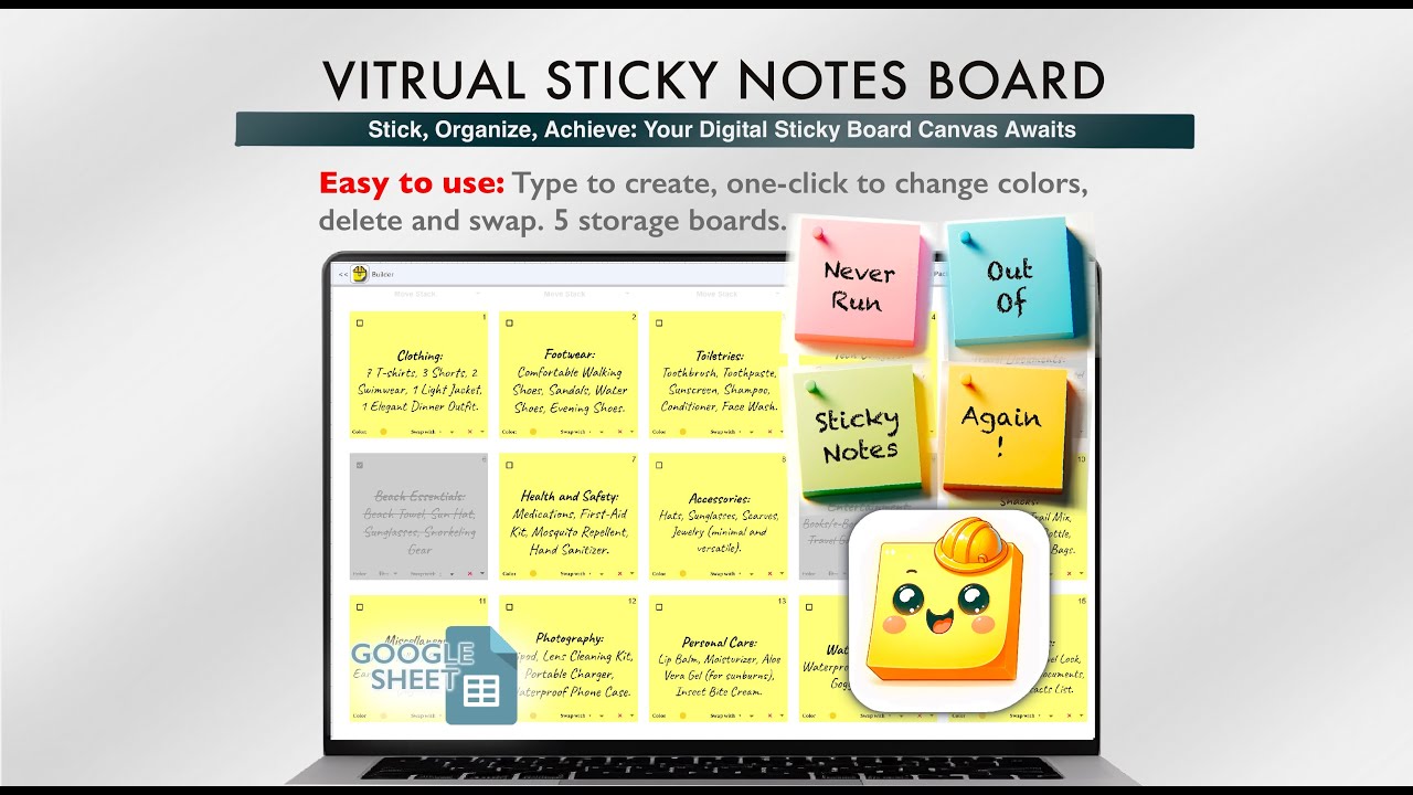 Sticky Notes Spreadsheet - Full Walkthrough