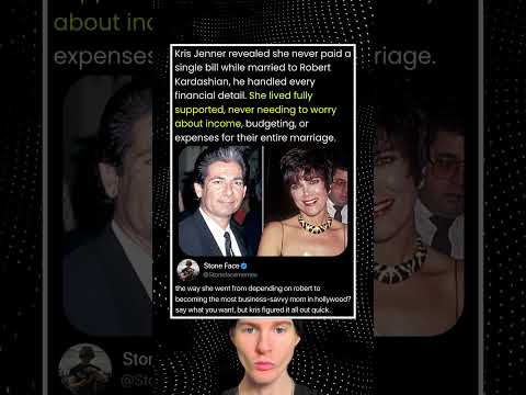 Kris Jenner revealed she never paid a single bill while married to Robert Kardashian, he handled