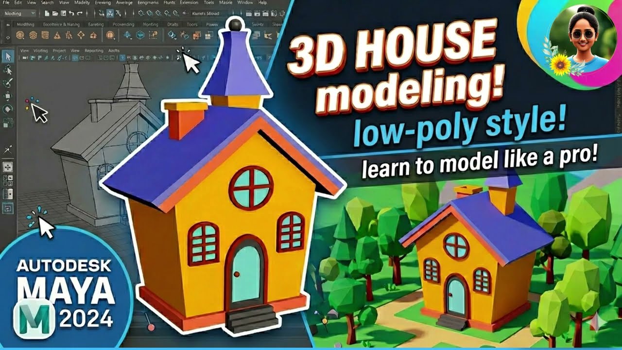 Stylized House Modeling in Autodesk Maya 🏡 | Step-by-Step Tutorial