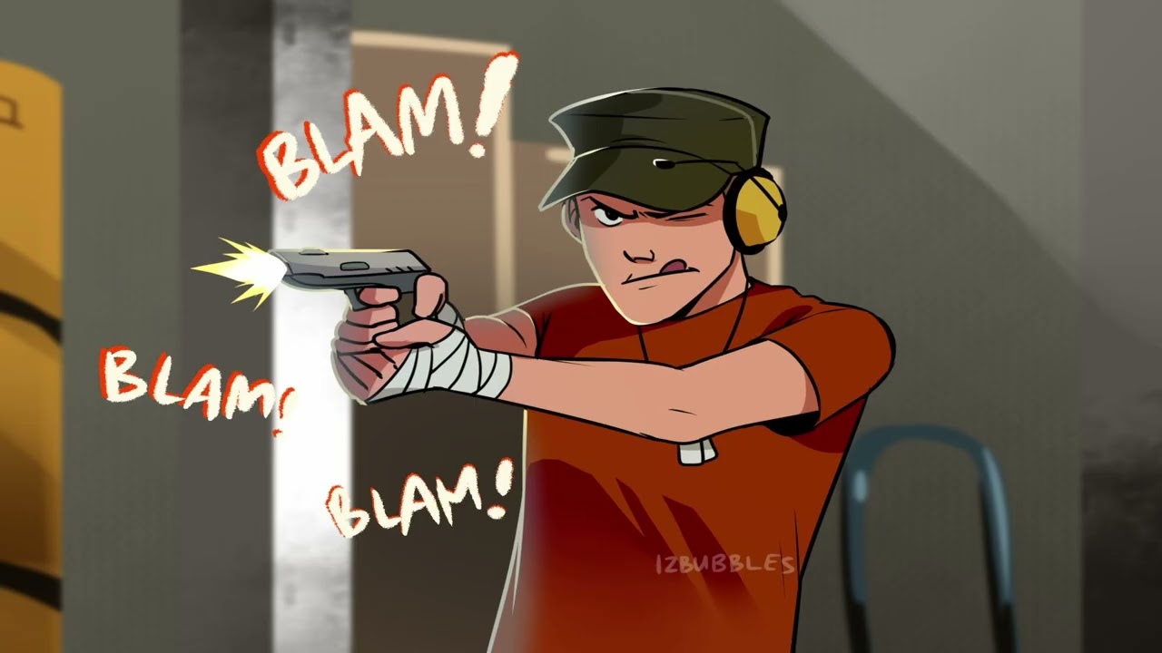 Scout's Shooting patterns (TF2 Comic Dub)