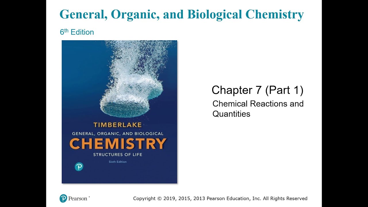 CHEM 104 Lecture - Chapter 7 - Chemical Reactions and Quantities Part 1