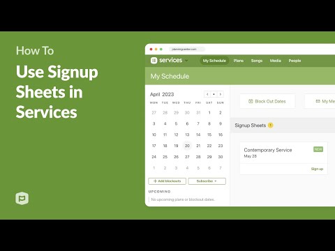 How to Use Signup Sheets in Services