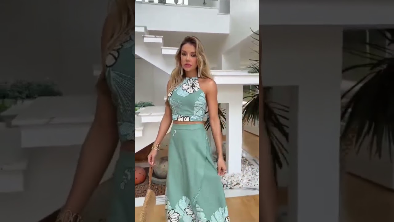 Conjunto saia e Cropped, estampa exclusiva 2025!   https://s.shopee.com.br/VrTdqmL0O